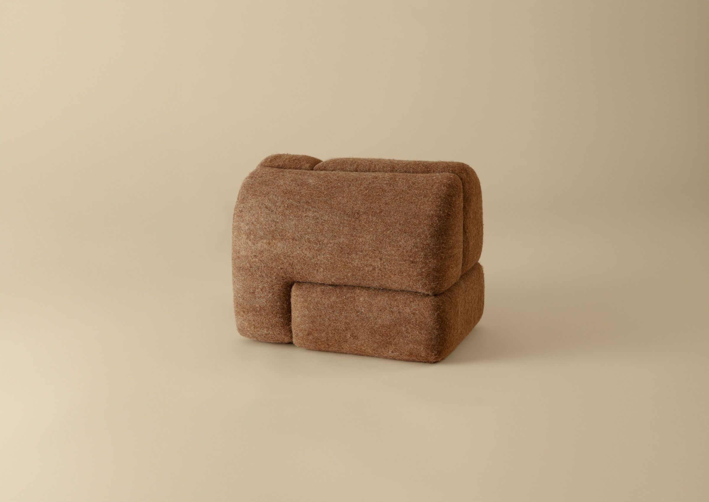 Sheep Stool – Shetland Moorit Brown Felted Wool | The Future Perfect