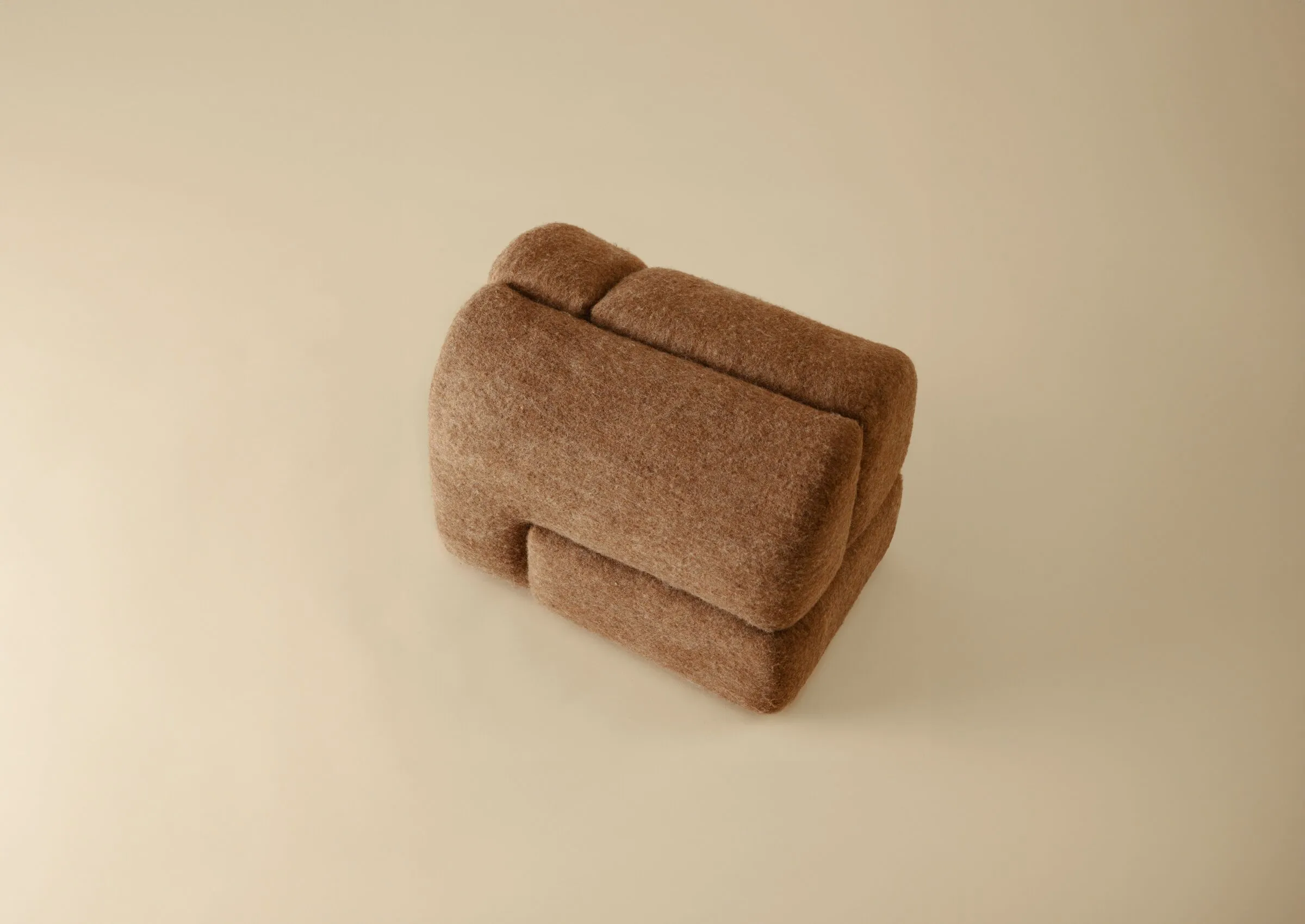Sheep Stool – Shetland Moorit Brown Felted Wool | The Future Perfect