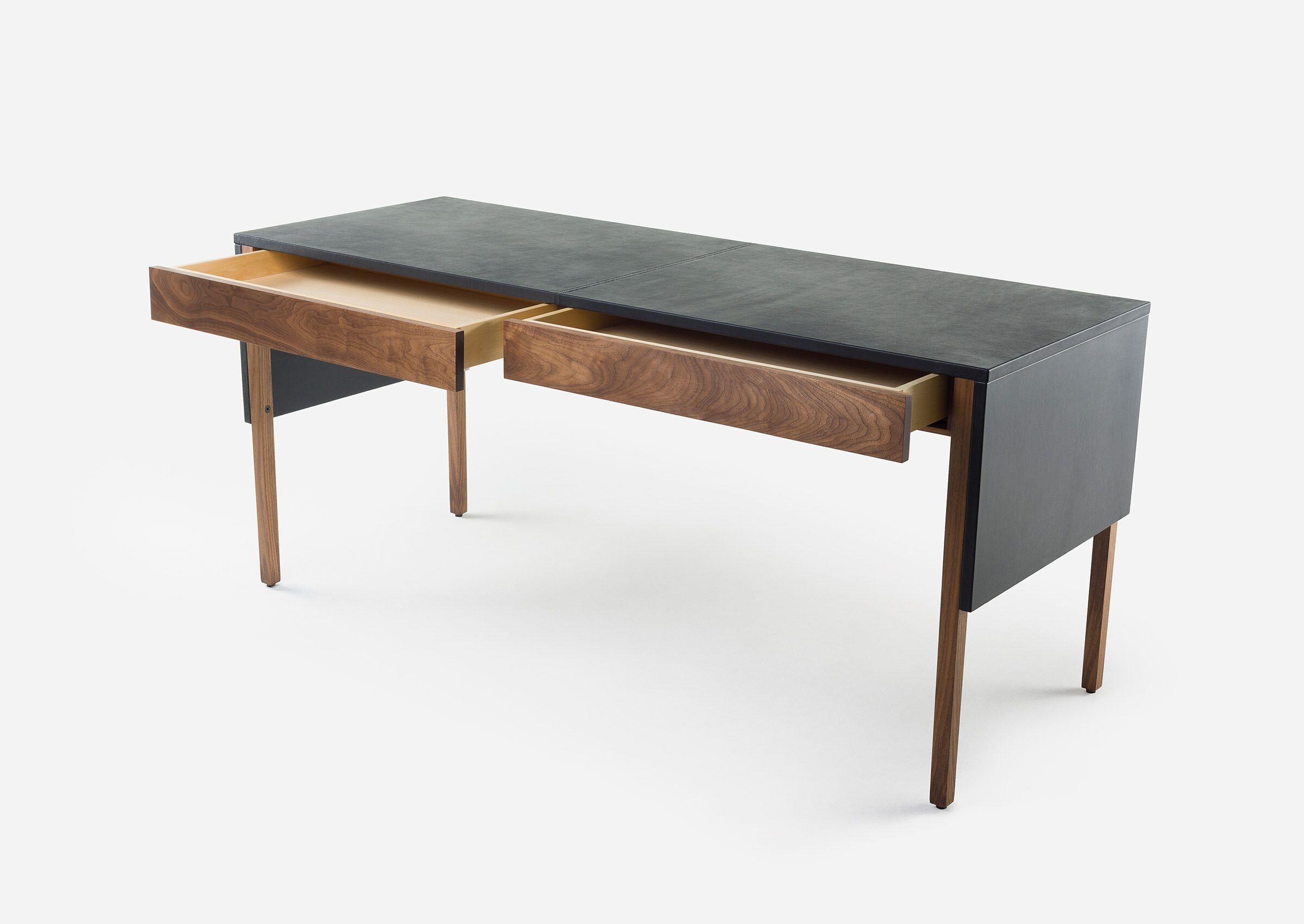 Drape Desk – Danish Oiled Walnut + Black Leather | Neri & Hu | The ...
