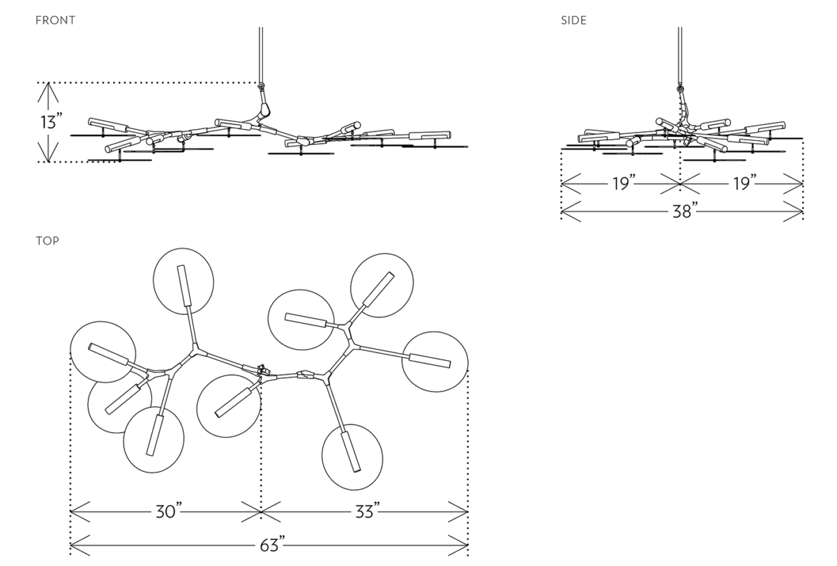 9-Light Branching Disc BD.09.01 | Lindsey Adelman | The Future Perfect