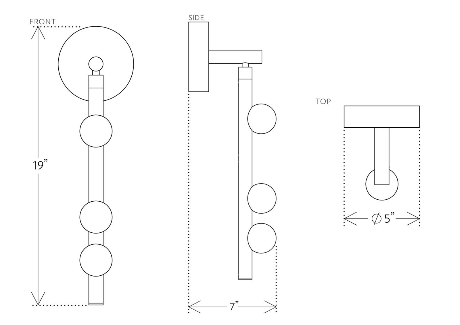 3-Bulb Drop System Sconce DSS.03.01 | Lindsey Adelman | The Future Perfect