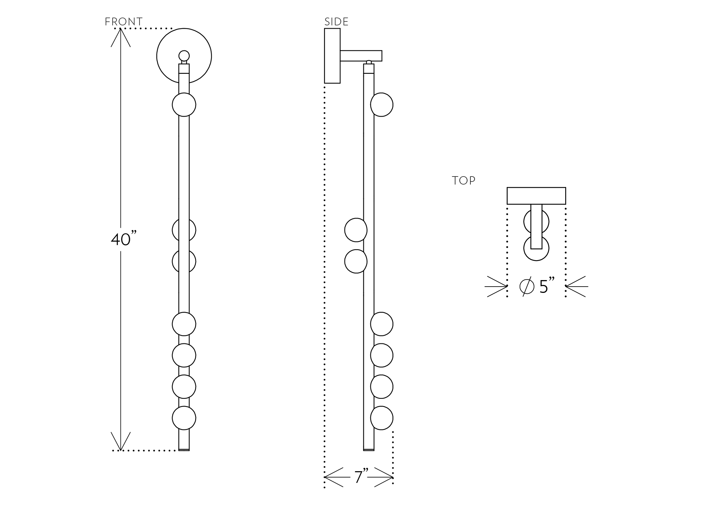 7-Bulb Drop System Sconce DSS.07.01 | Lindsey Adelman | The Future Perfect