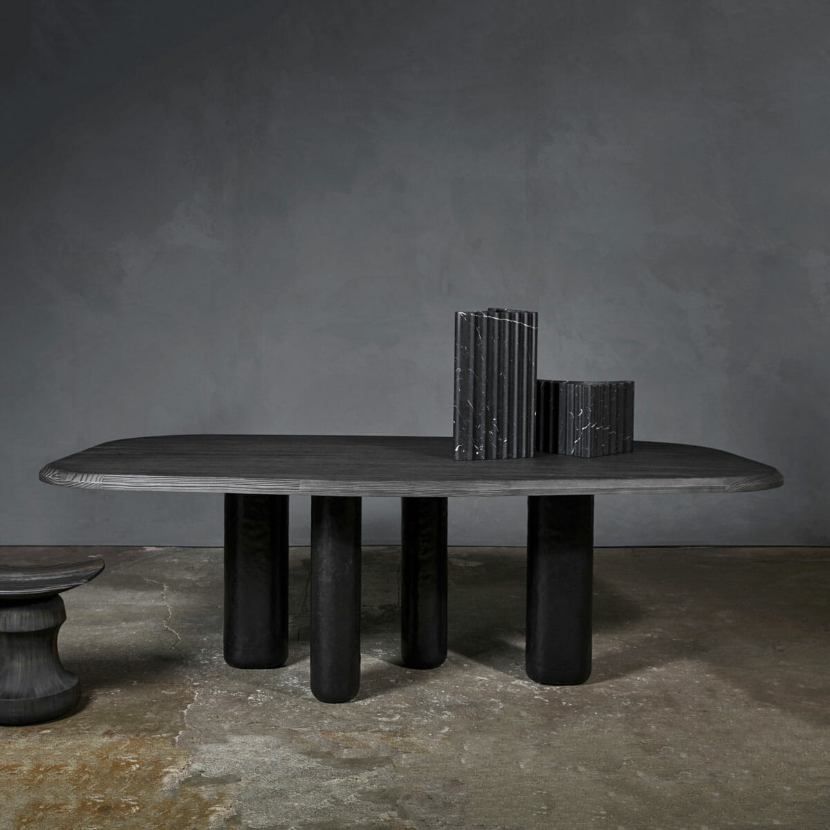 Rough Dining Table – Oak + Bronze | Sam Accocceberry | The Future Perfect