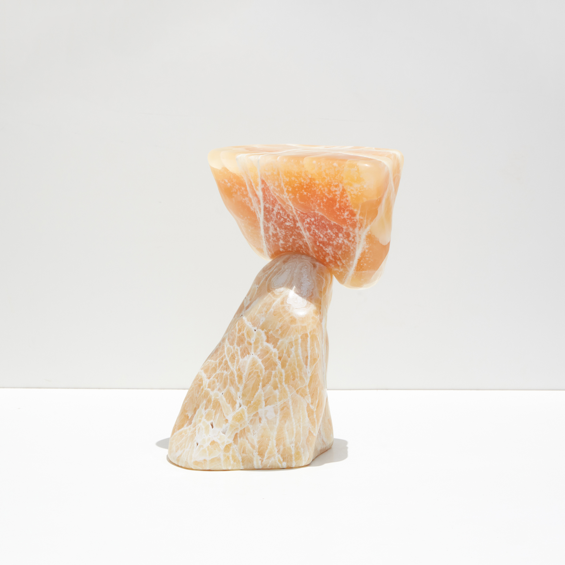 Stacked Stone Side Table – Orange Calcite | Ian Collings | The Future ...