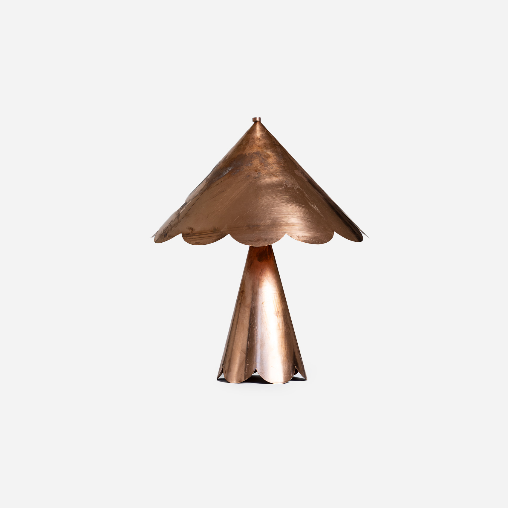 Scalloped Copper Table Lamp | Rachel Shillander | The Future Perfect