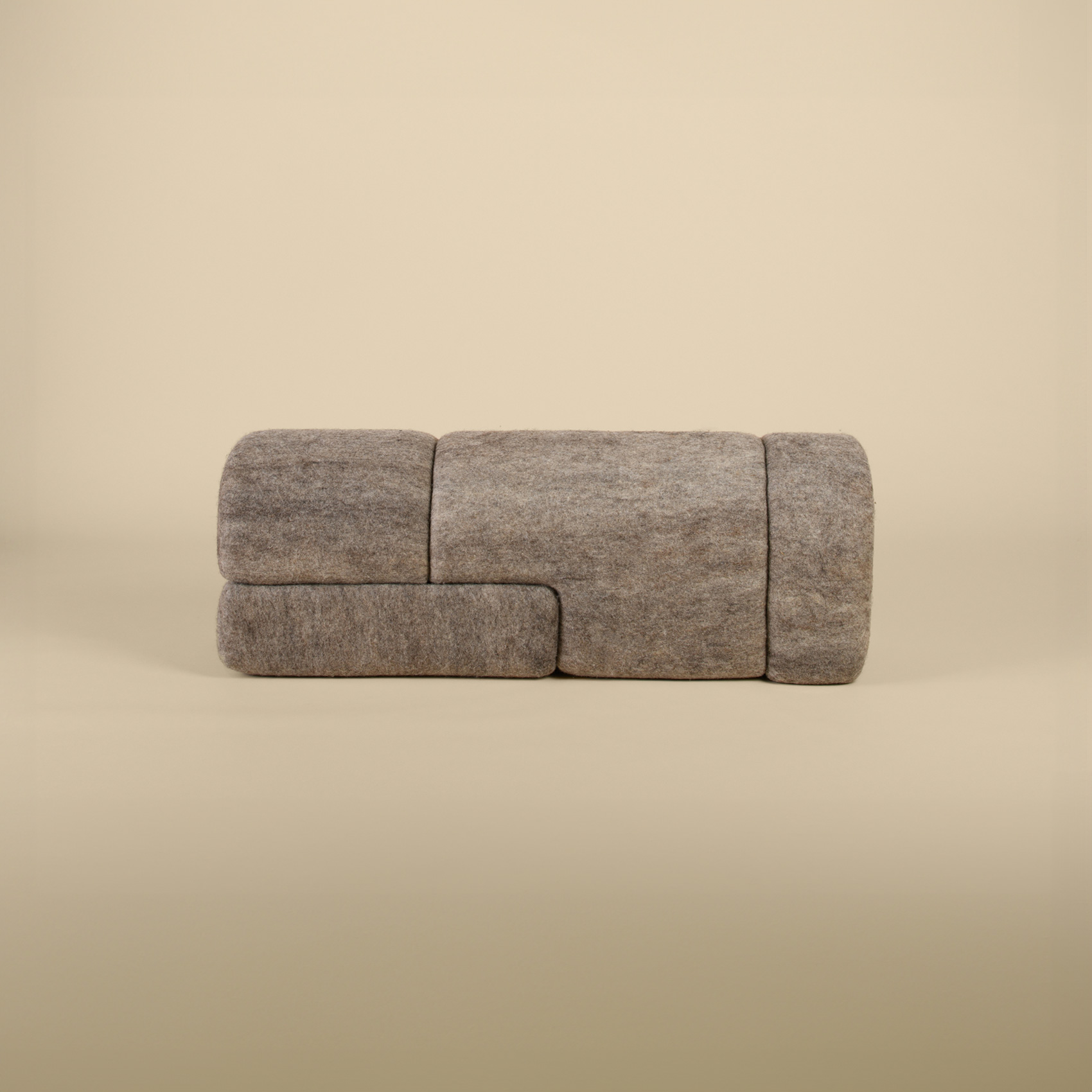 Sheep Bench – Shetland Grey Felted Wool | The Future Perfect