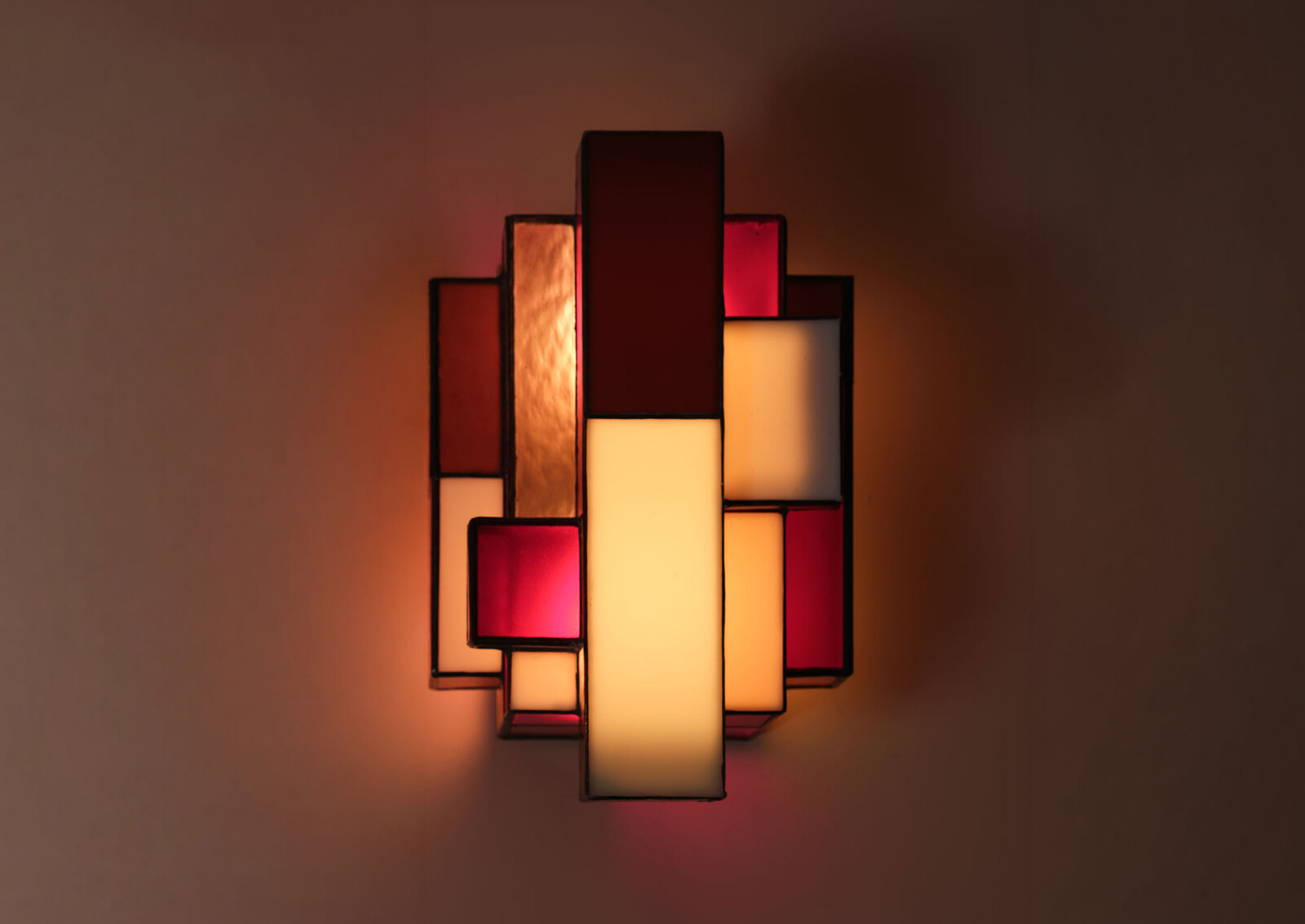 Pair of Petite Cathedral Sconces – Red and White | Jason Koharik | The ...